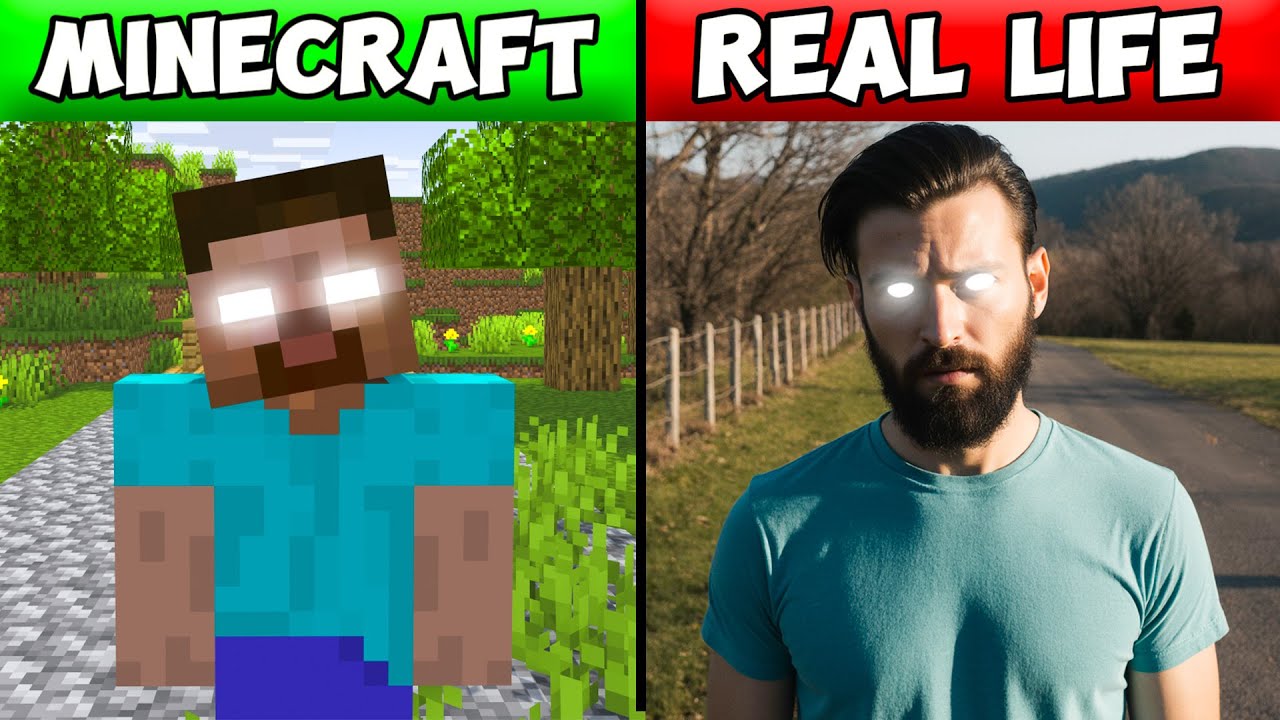 MINECRAFT IN REAL-LIFE : See Mobs And Items in the REAL WORLD - YouTube