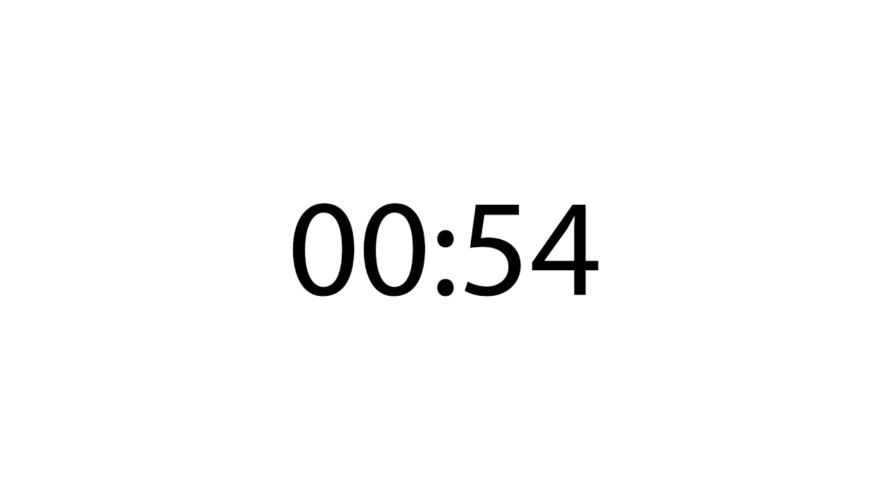 Professional 54 second timer - YouTube