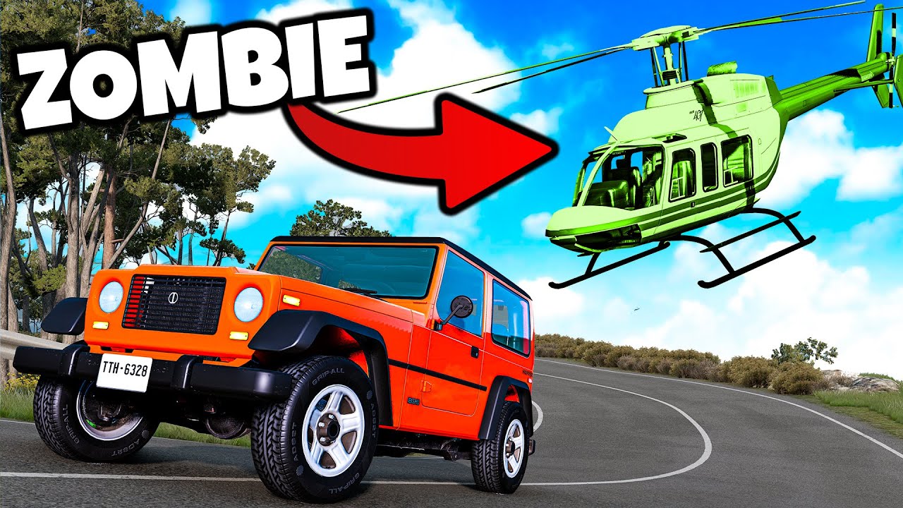 ️ HELIKOPTER ZOMBIE!? AUTA UCIEKAJĄ!! | BeamNG Drive| - YouTube