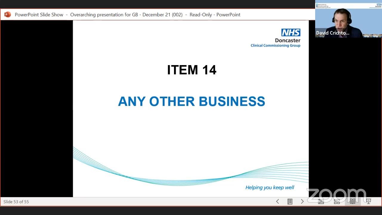 NHS Doncaster CCG Governing Body meeting - YouTube