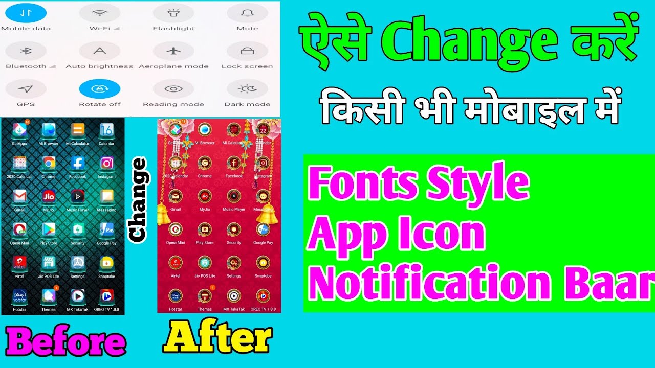 How to change mobile app icon,how to change mobile font style,how to ...