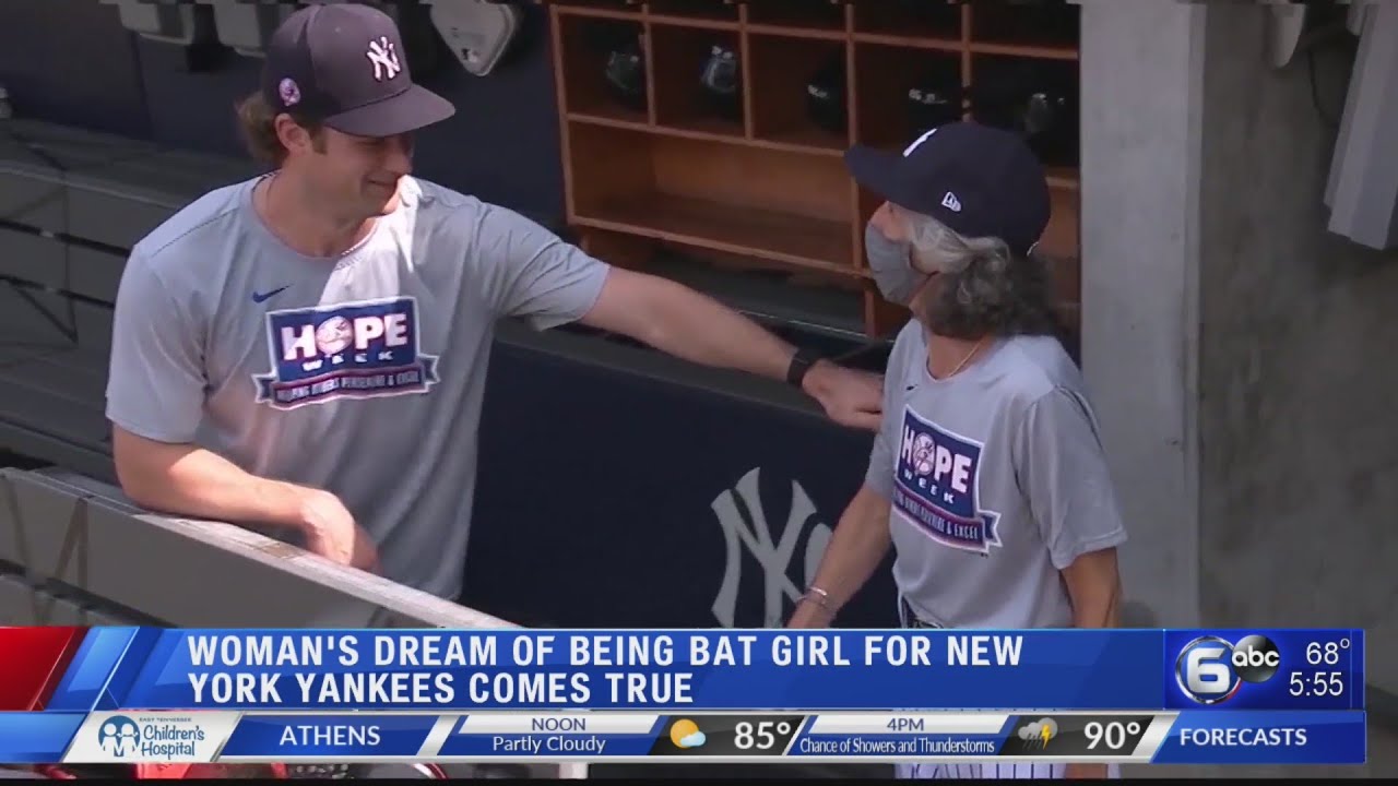 Woman becomes bat girl for the Yankees, 60 years after she was turned ...