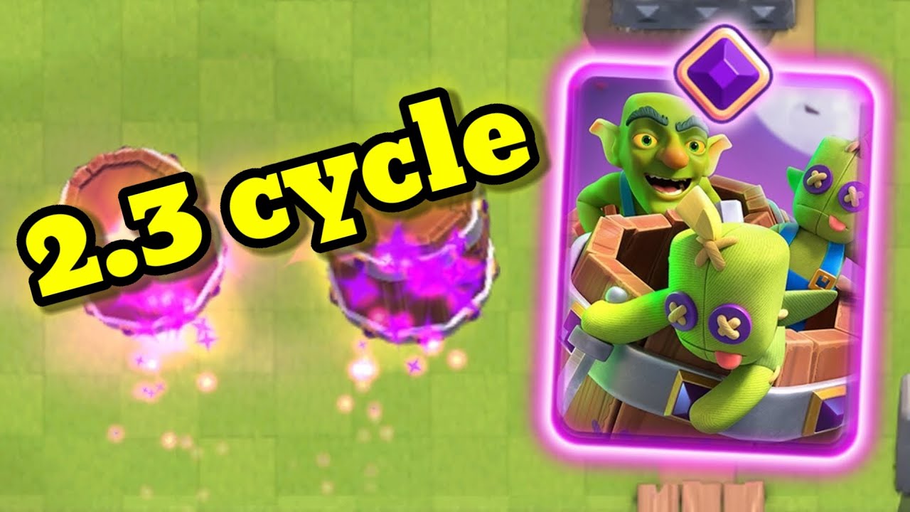 Evolution goblin barrel cycle is crazy in clash royale - YouTube