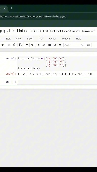 Listas anidadas en Python - YouTube