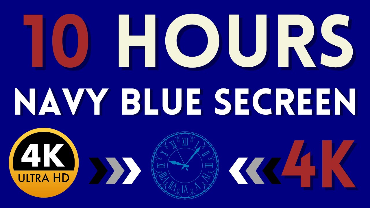 10 Hours of Navy Blue 4K Chroma Key Screen | Perfect for Live Streaming ...