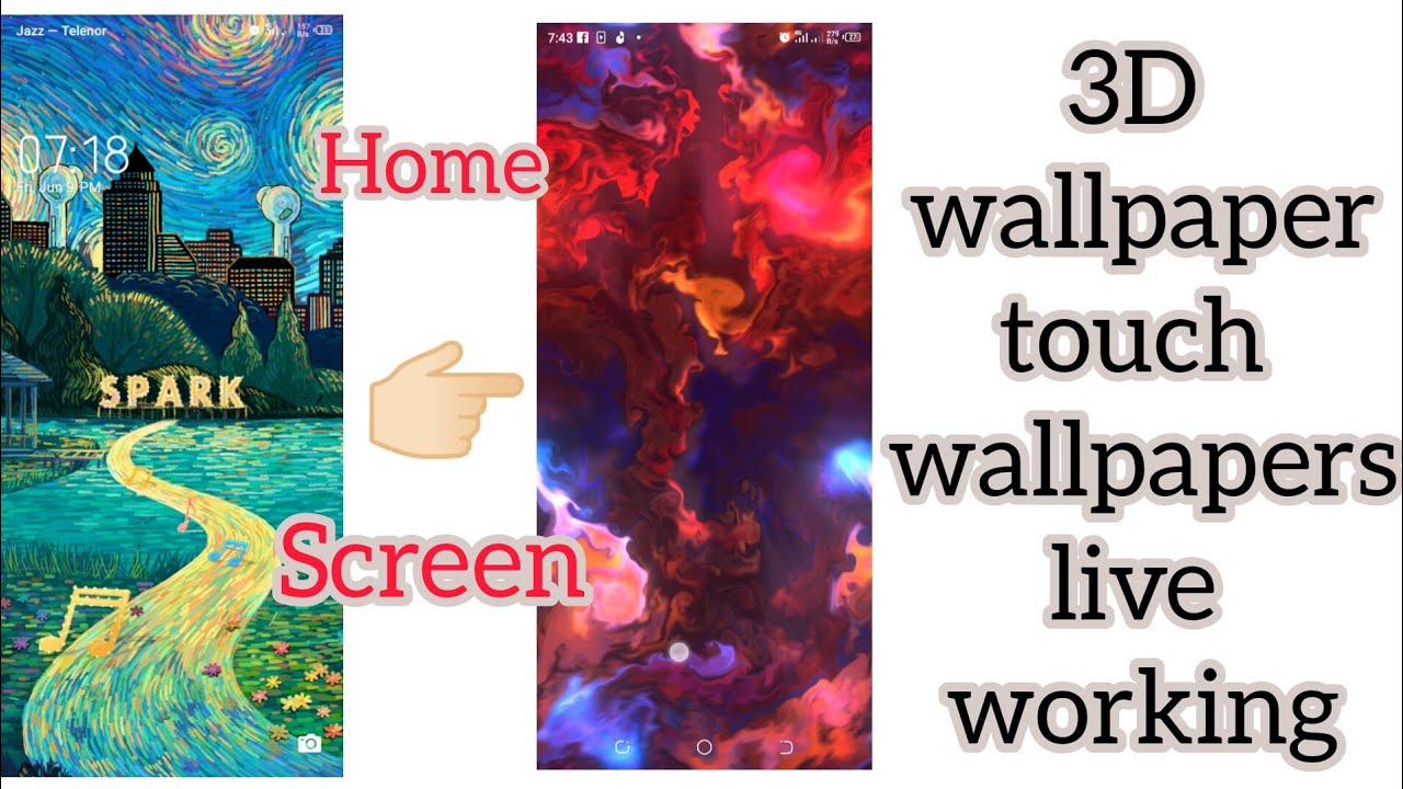 My home Screen tuoch animation wallpapers || Best home screen 3D ...