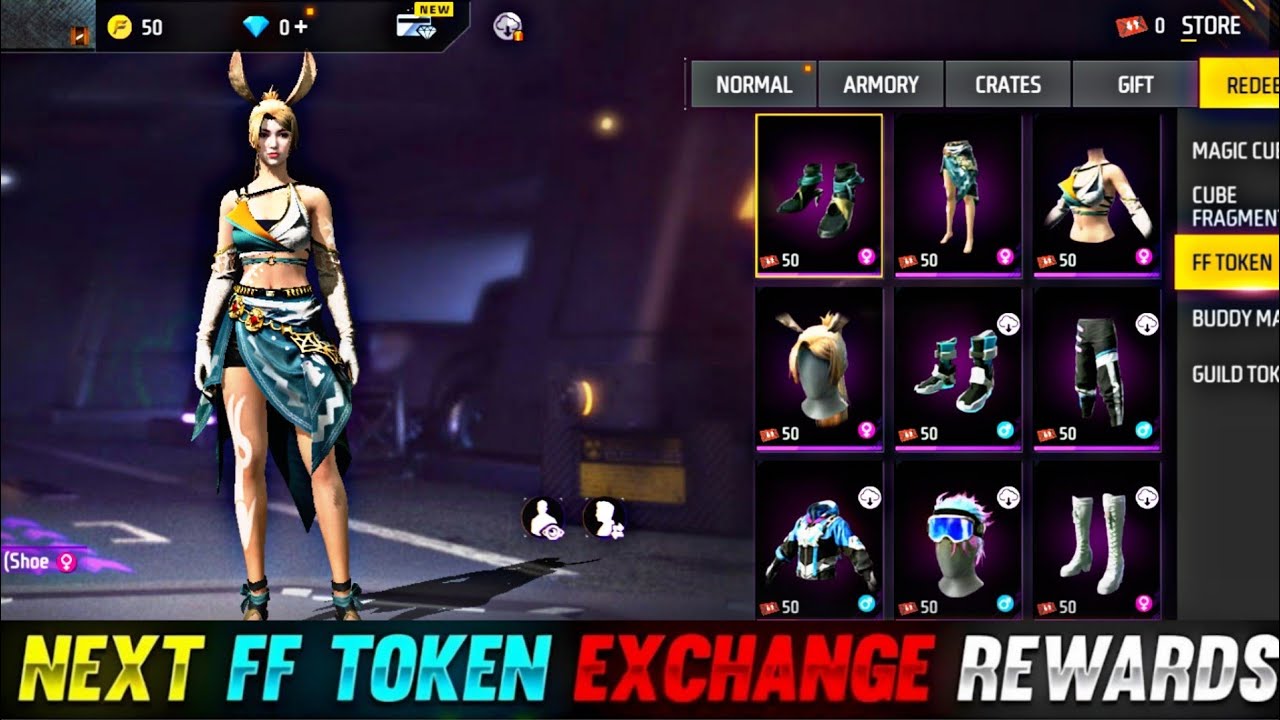 NEXT FF TOKEN EXCHANGE REWARDS | NEXT FF TOKEN BUNDLE IN FREE FIRE ...