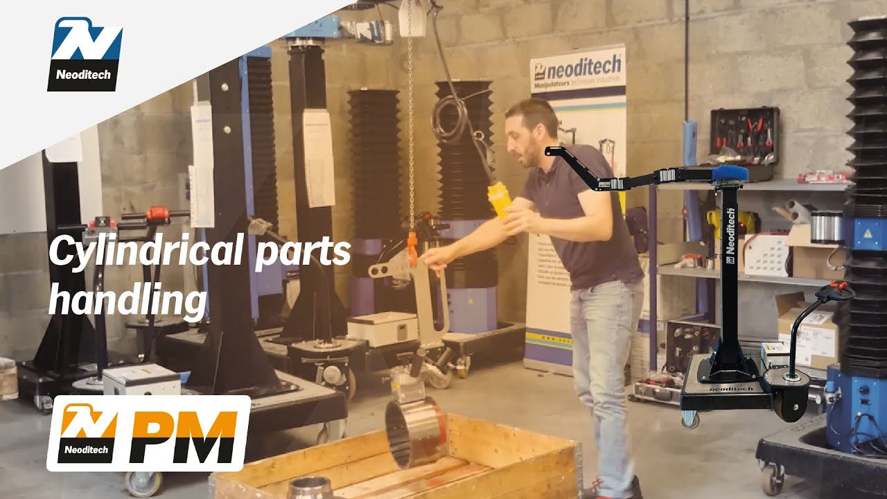 Cylindrical parts handling with the Mobile Crane - YouTube