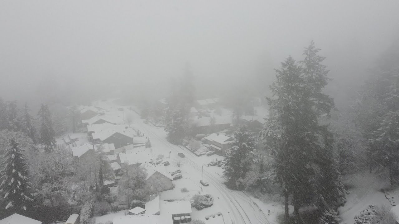Salem OR Snow 2021 (drone footage) - YouTube