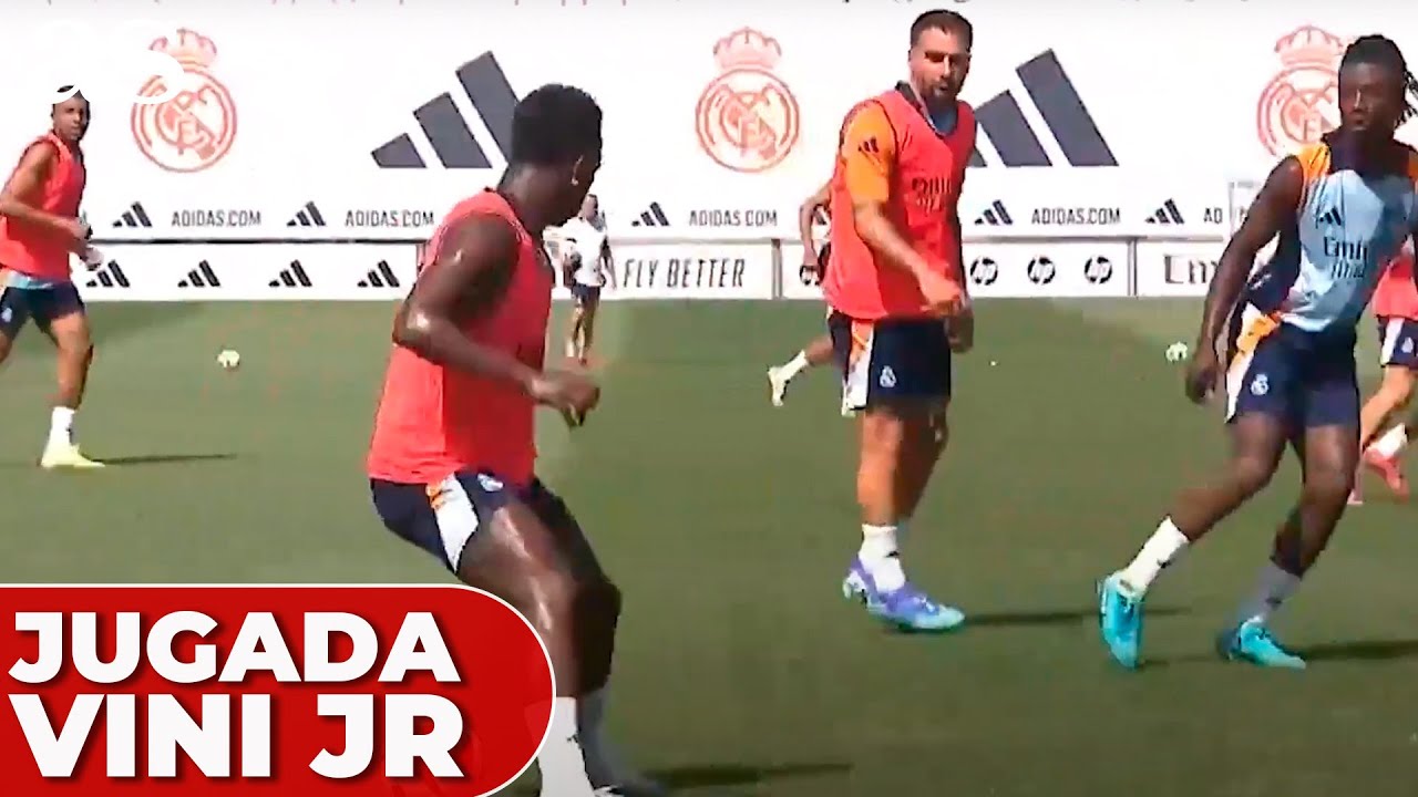 El JUGADÓN de VINICIUS JR en el entrenamiento del Real Madrid - YouTube