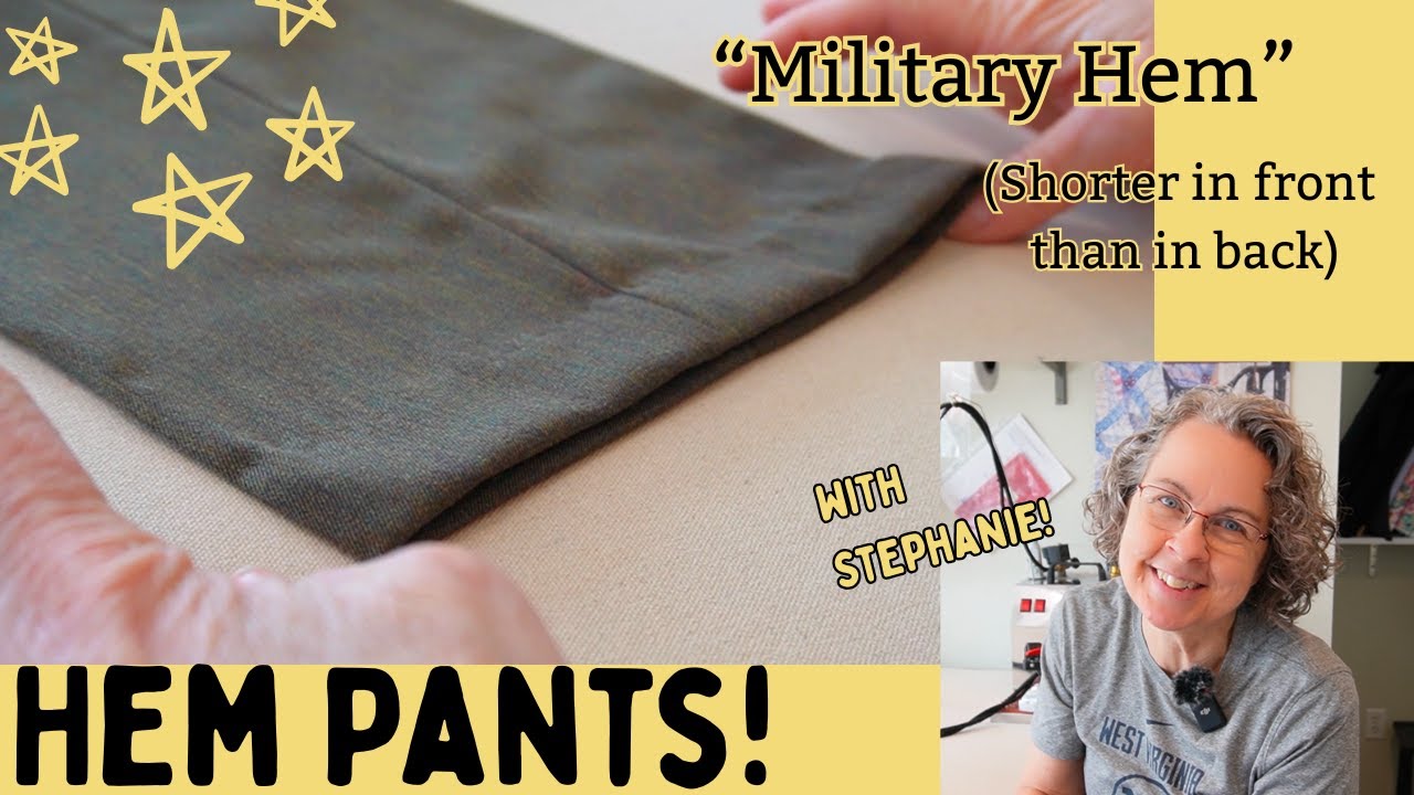 Hem Pants, Shorter in Front, Military Hem! - YouTube