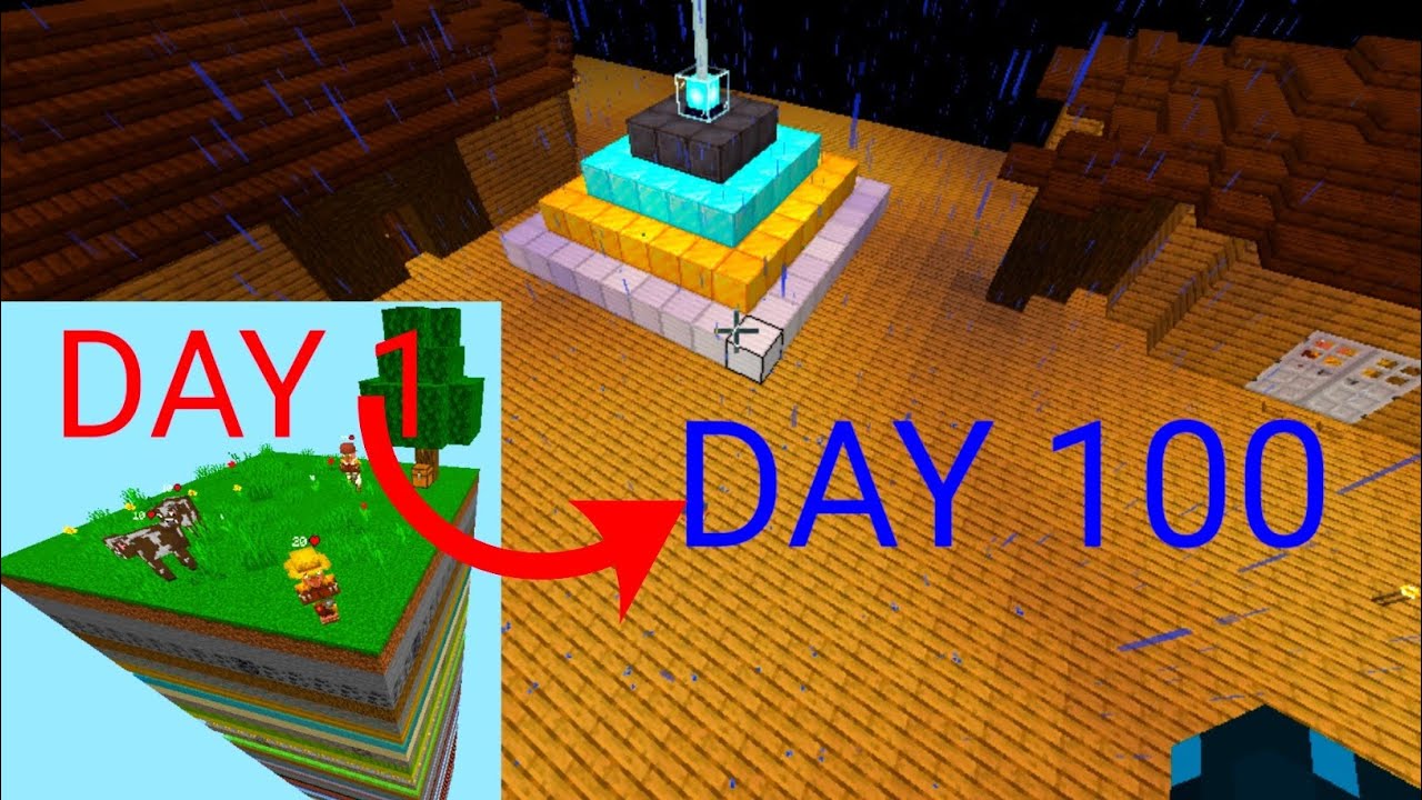 Survived 100 days on layer changing one chunk Minecraft ( Hindi ...