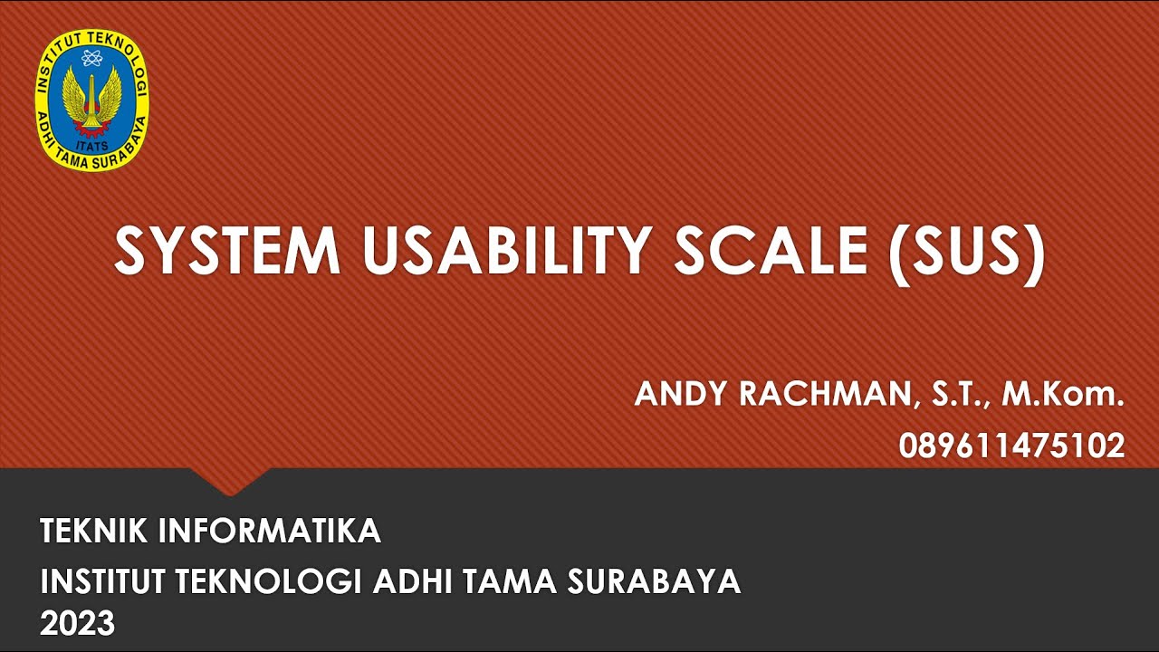 SUS - System Usability Scale - YouTube
