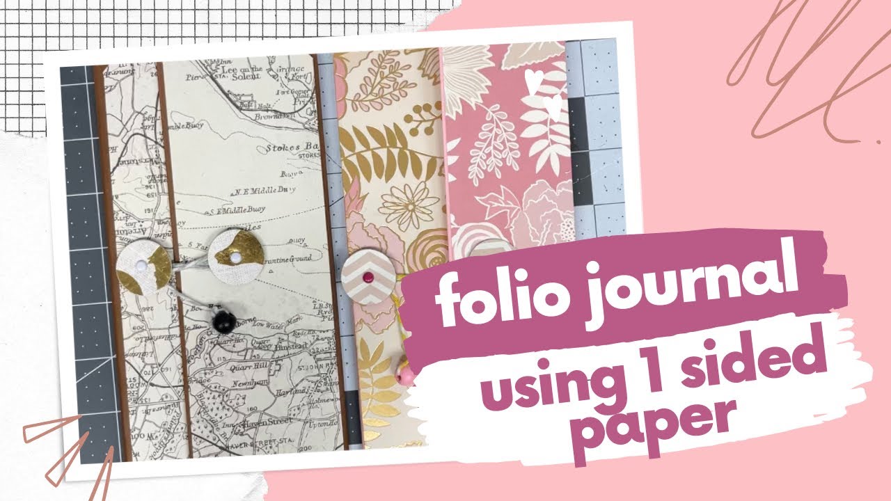 Easy folio using one-sided craft paper - YouTube