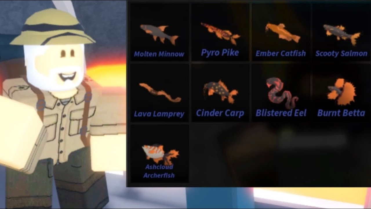 FISCH (FULL ASHFALL BESTIARY) Roblox - YouTube