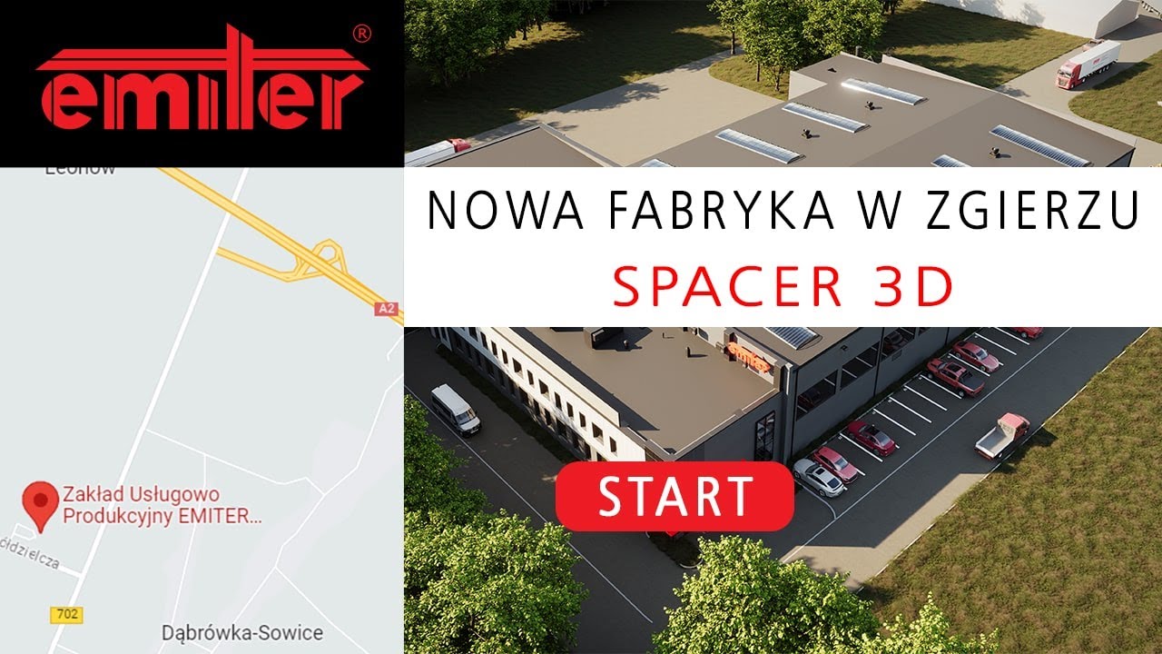 EMITER Nowa fabryka w Zgierzu - zobacz spacer 3D! - YouTube