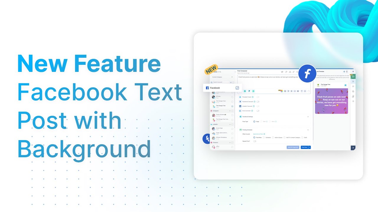 New feature: Facebook text post with background! - YouTube
