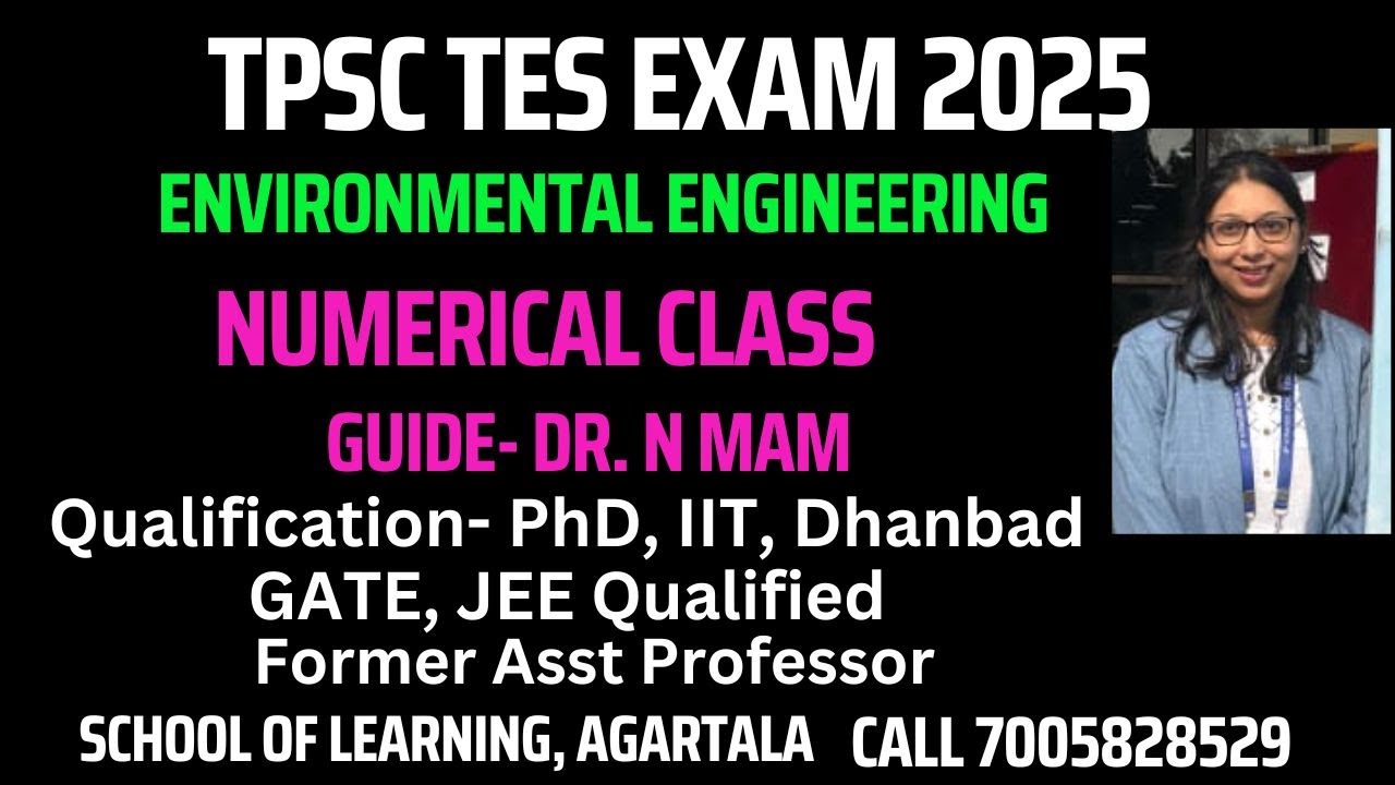 Environmental Engineering Numerical Class-3 I TPSC TES Exam 2025 I ...