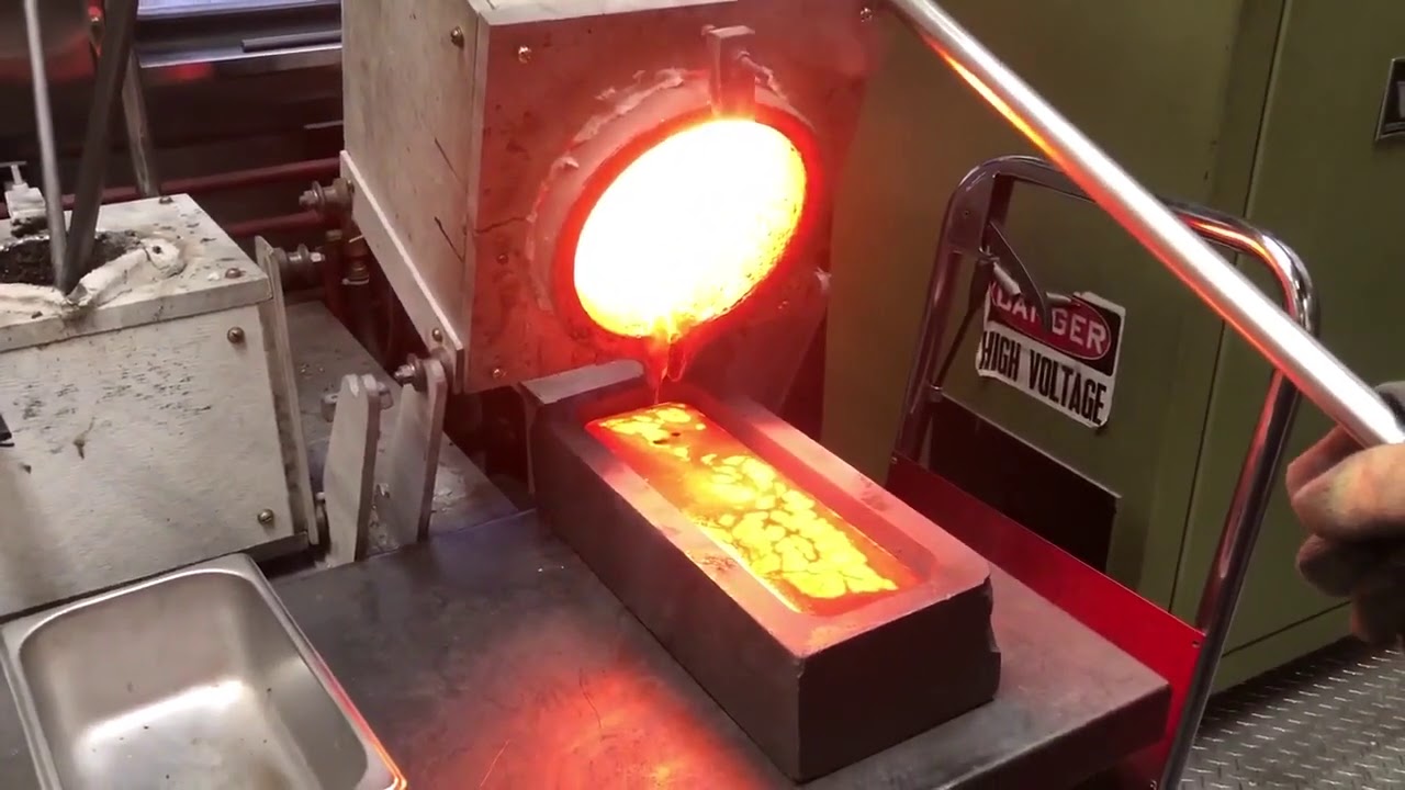 650 troy oz Gold Bar Smelting at Bullion Exchanges - YouTube