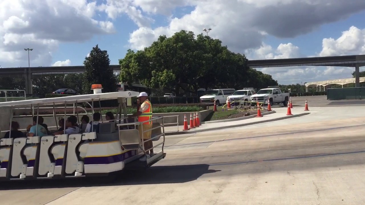 Trams at Disney World's Transportation and Ticket Center - YouTube
