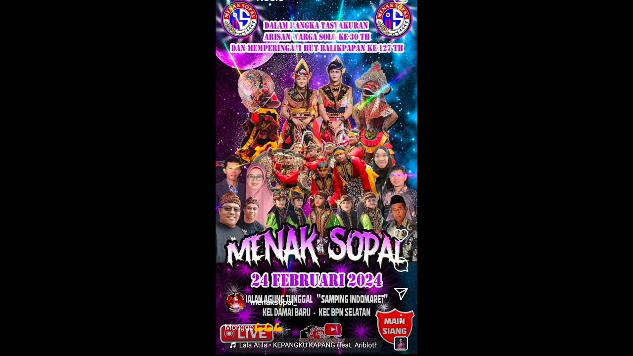 ,🔴 LIVE JARANAN MENAK SOPAL IN JL AGUNG TUNGGAL KEL DAMAI BARU ...