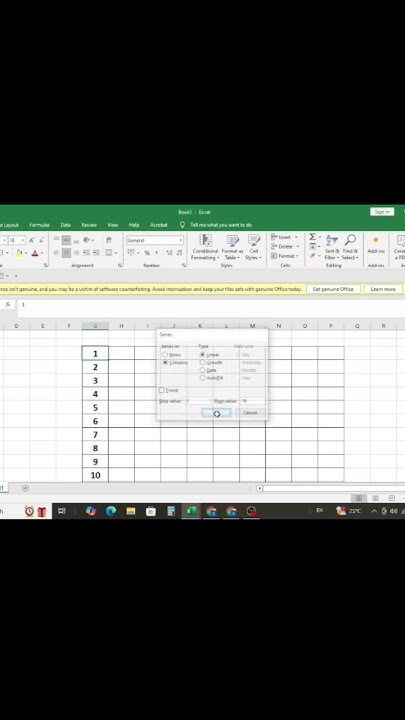 Excel automatic serial number tricks #shortvideo #video #shorts #exceltips #excel - YouTube