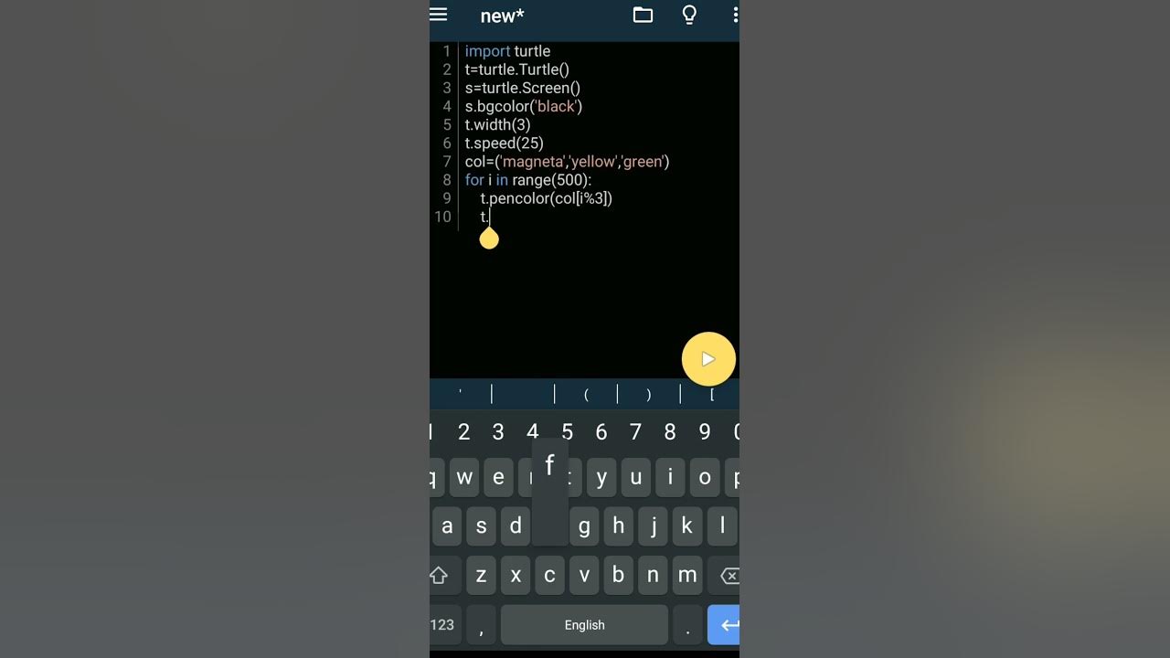 Making The Amazing Design Using Python Pydroid 3 App Viral Computerscience Youtube