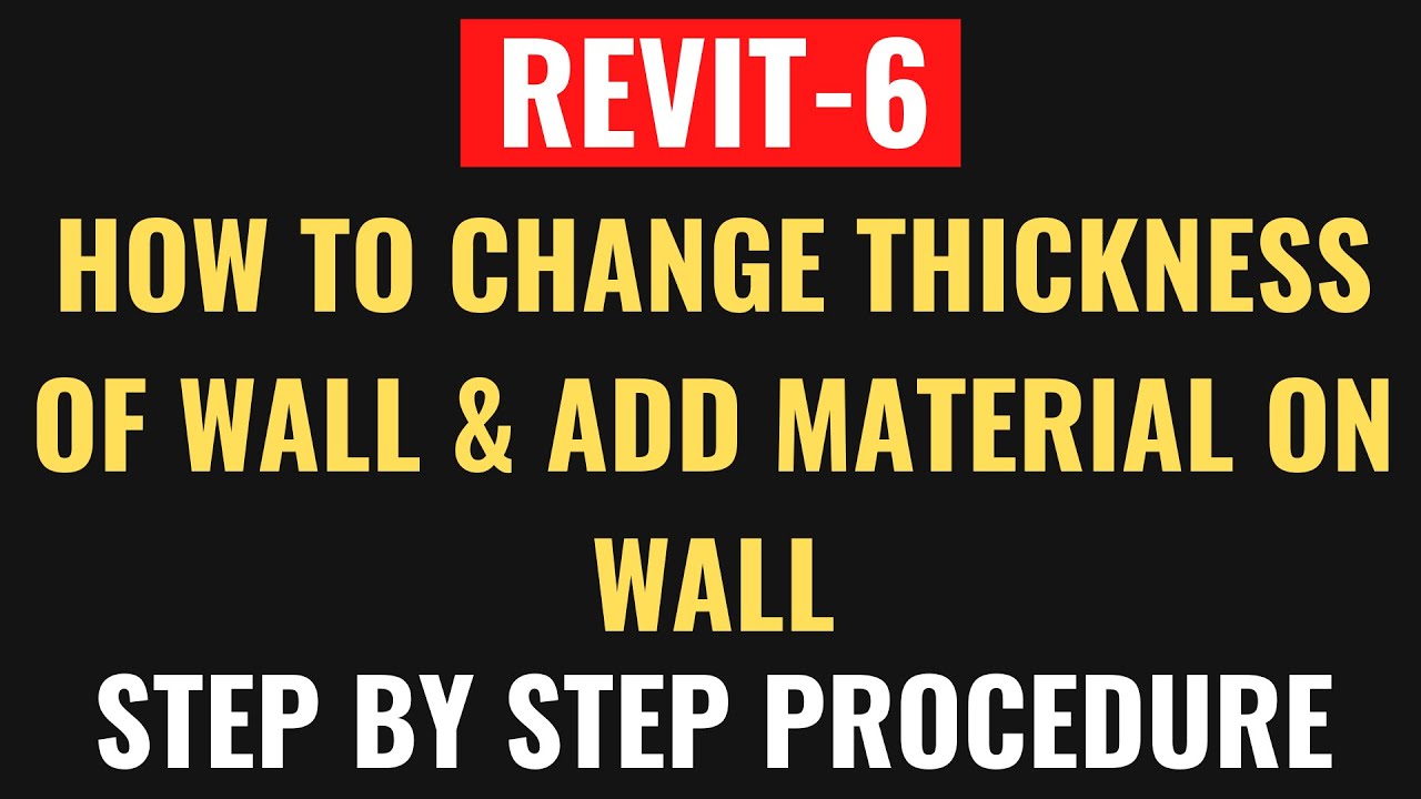 HOW TO CHANGE THICKNESS OF WALL ADD MATERIAL ON WALL I REVIT MEP I how-to-change-thickness-of-wall-add-material-on-wall-i-revit-mep-i