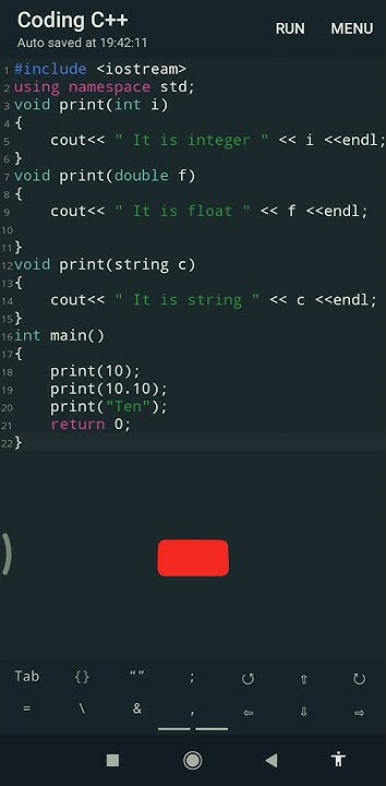 C Program To Demonstrate Function Overloading Example Program Coding Code Cpp Shorts 