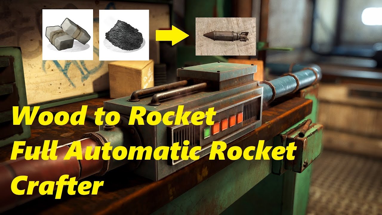 Full Automatic Rocket Crafter base "Wood to Rocket" #rust #gameplay # ...