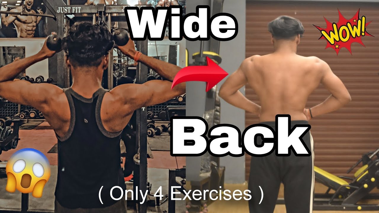 Only 4 Exercises for Wide Back 😱 #backworkout #wideback #gymworkout ...