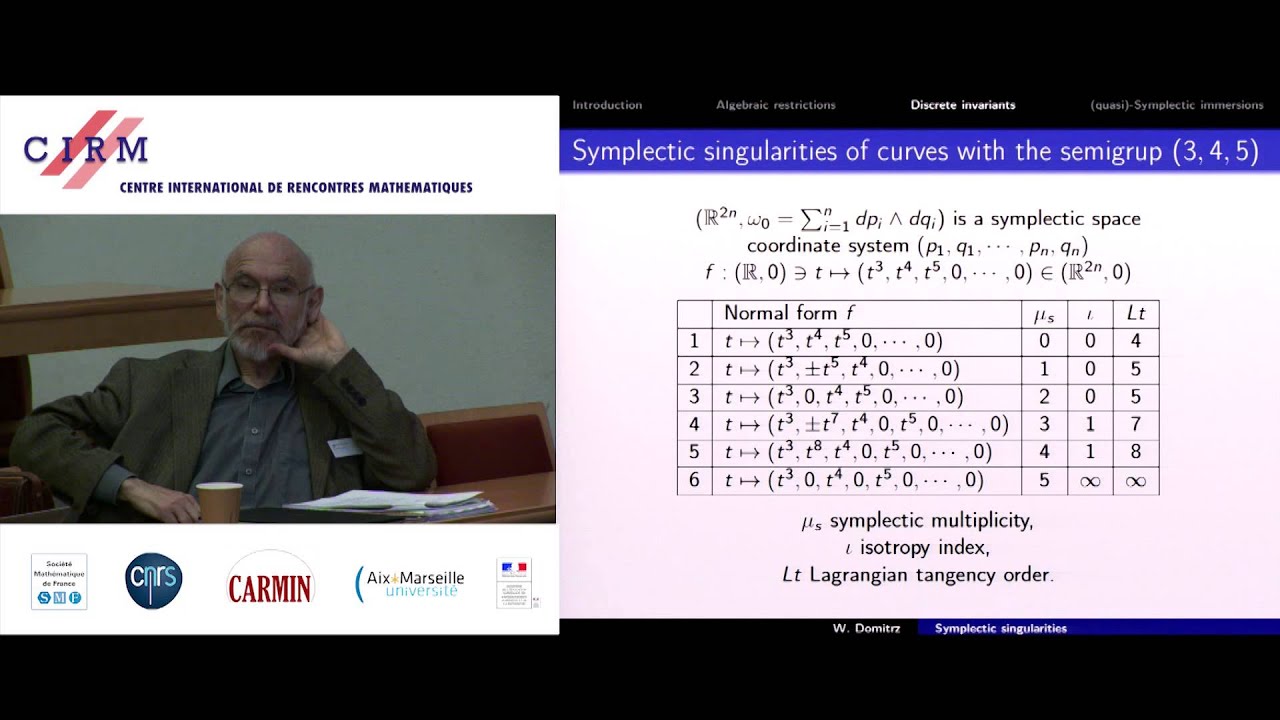 Wojciech Domitrz: Symplectic singularities of varieties - YouTube