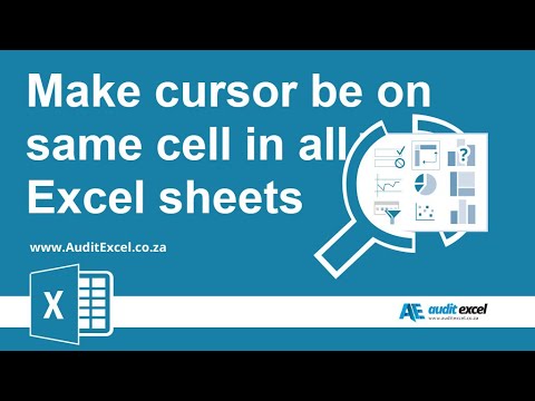 Make the cursor start on the same cell in each sheet in MS Excel - YouTube