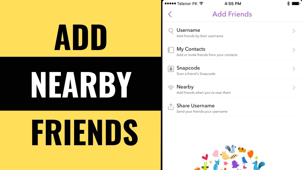 How to Add Nearby Friends on Snapchat - YouTube