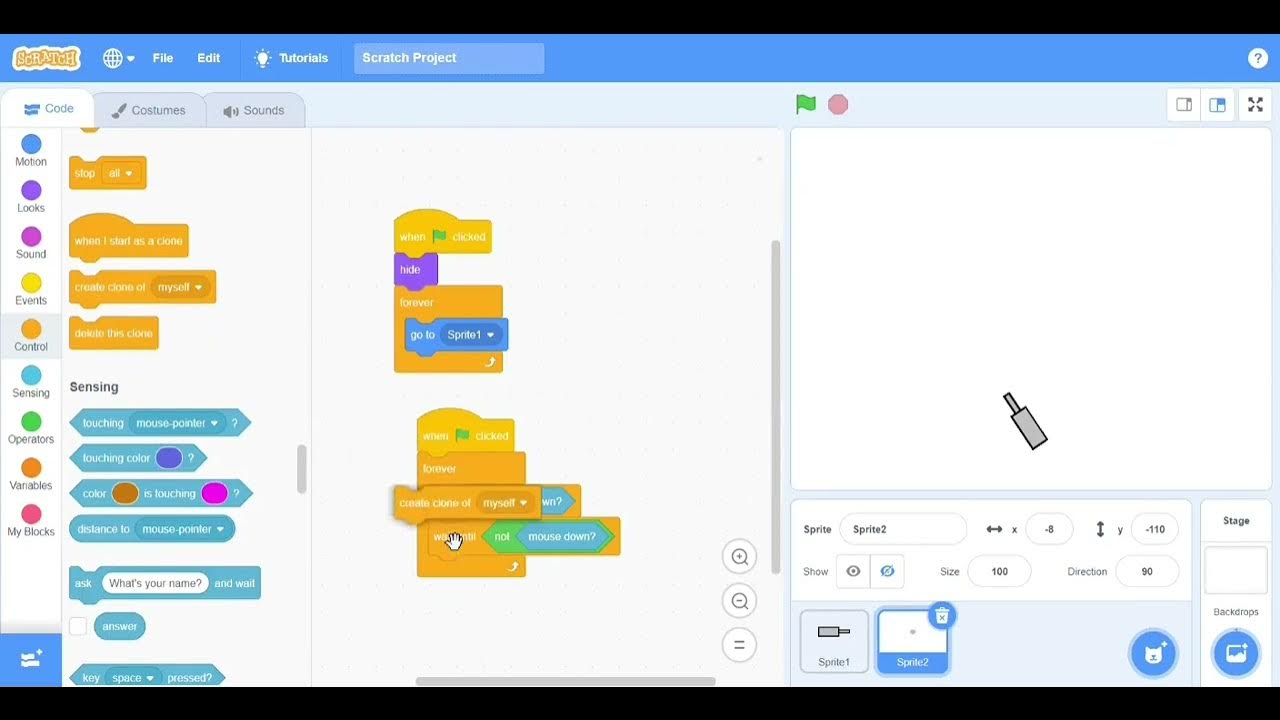Make a projectile 🫧 shooter 🔫 in Scratch in 2 minutes ⏱️ - YouTube