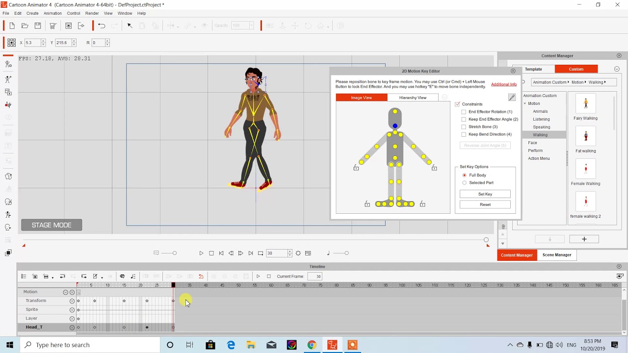 How to create motion in Crazytalk 4 2d animation software reallusion ...
