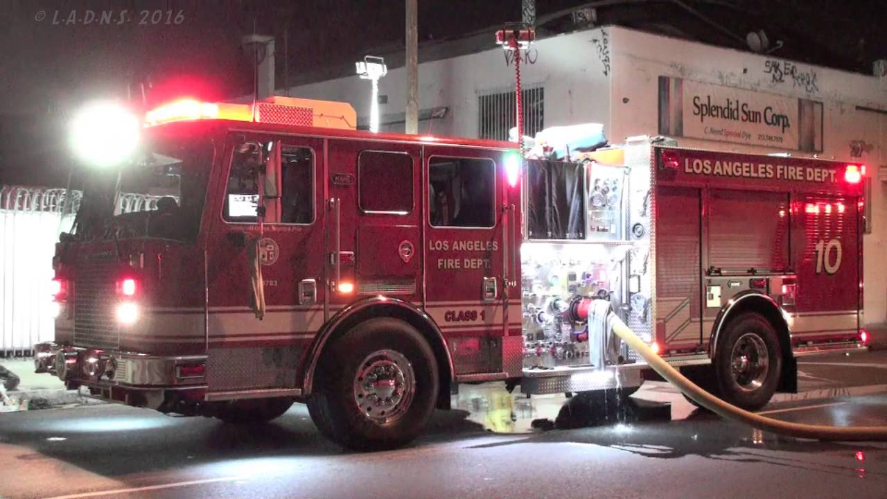 LAFD ENGINE 10 | KME | MAY 2016 - YouTube