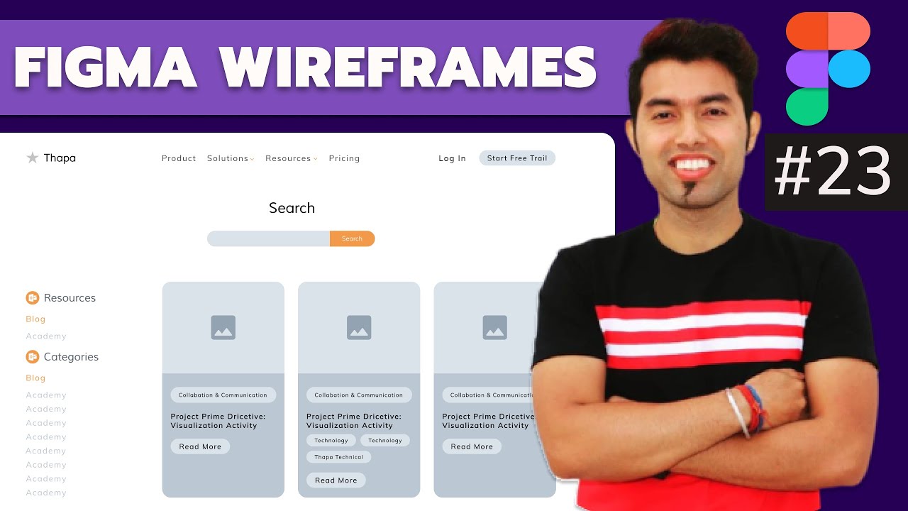 🔴 Learn Wireframes in Figma in One Video | Create Blog Website ...