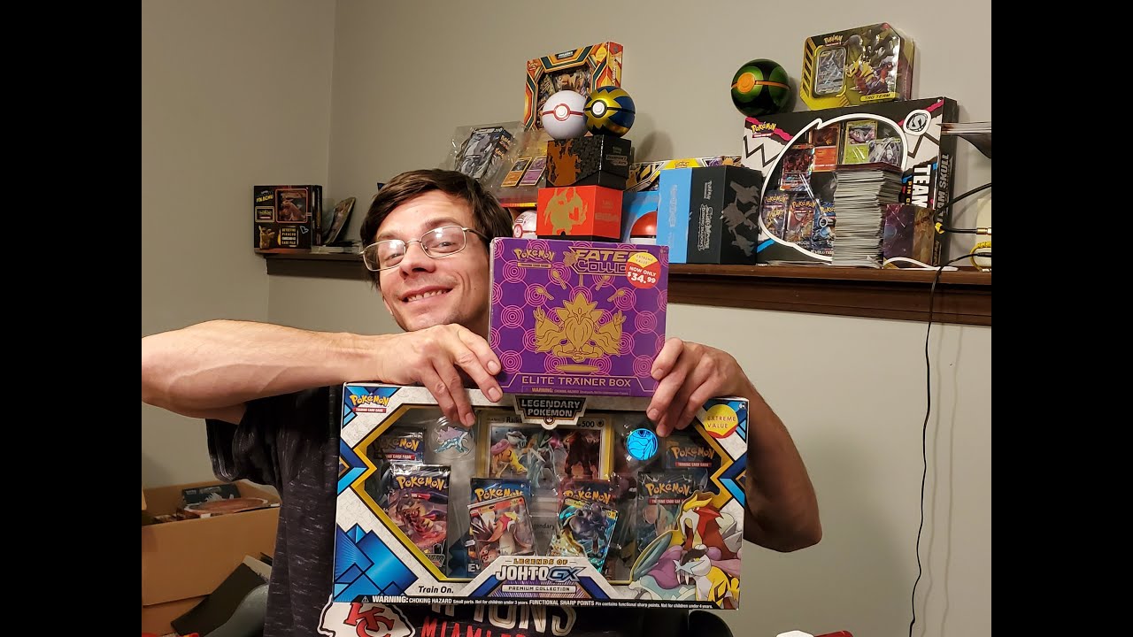 Fates Collide ETB and legend of Johto GX collection box - YouTube
