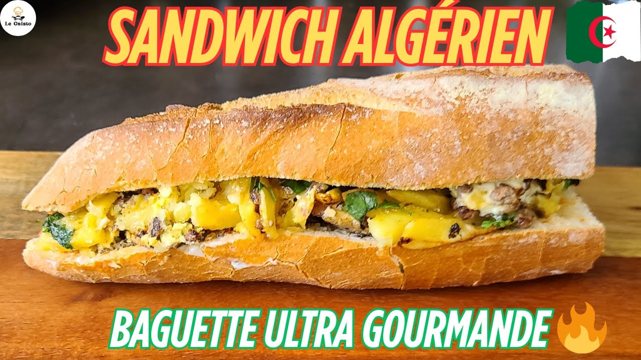 Sandwich Algérien Gourmand : Viande Hachée, Frites et Omelette ! - YouTube