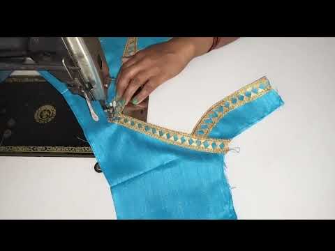 Lace Work Blause Design Cutting And Stitching|| Blause Ki Design ...