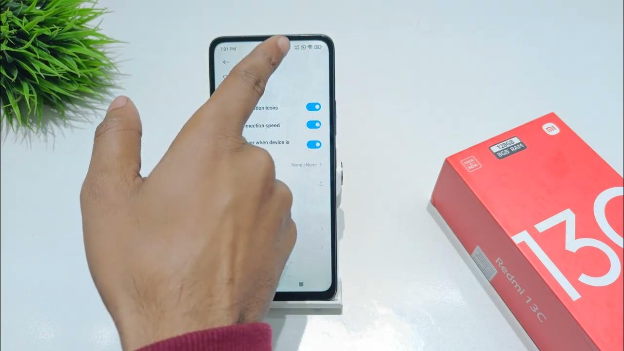 How to hide notification icon on status bar redmi 13c | Status bar settings | Show notification ...
