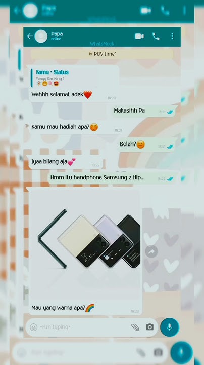 POV: Hadiah dari Ayah|| Whatsmock pov #povIndonesia #Beranda #shorts #Fakechat #Youtube #fypシ ...