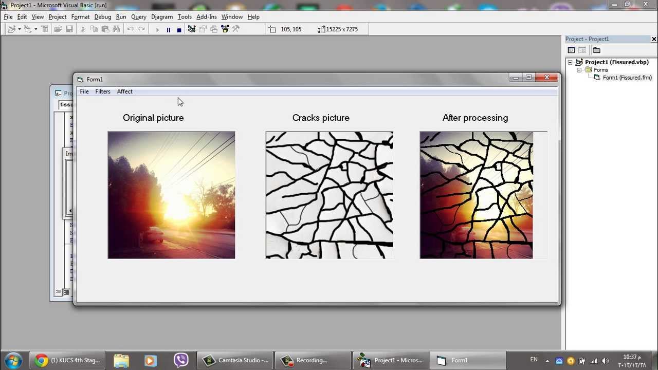 Visual Basic 2006 - Cracks filter - YouTube