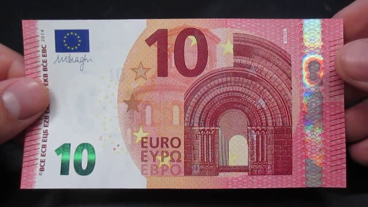 Banconota 10 Euro Serie Europa BCE EU - YouTube