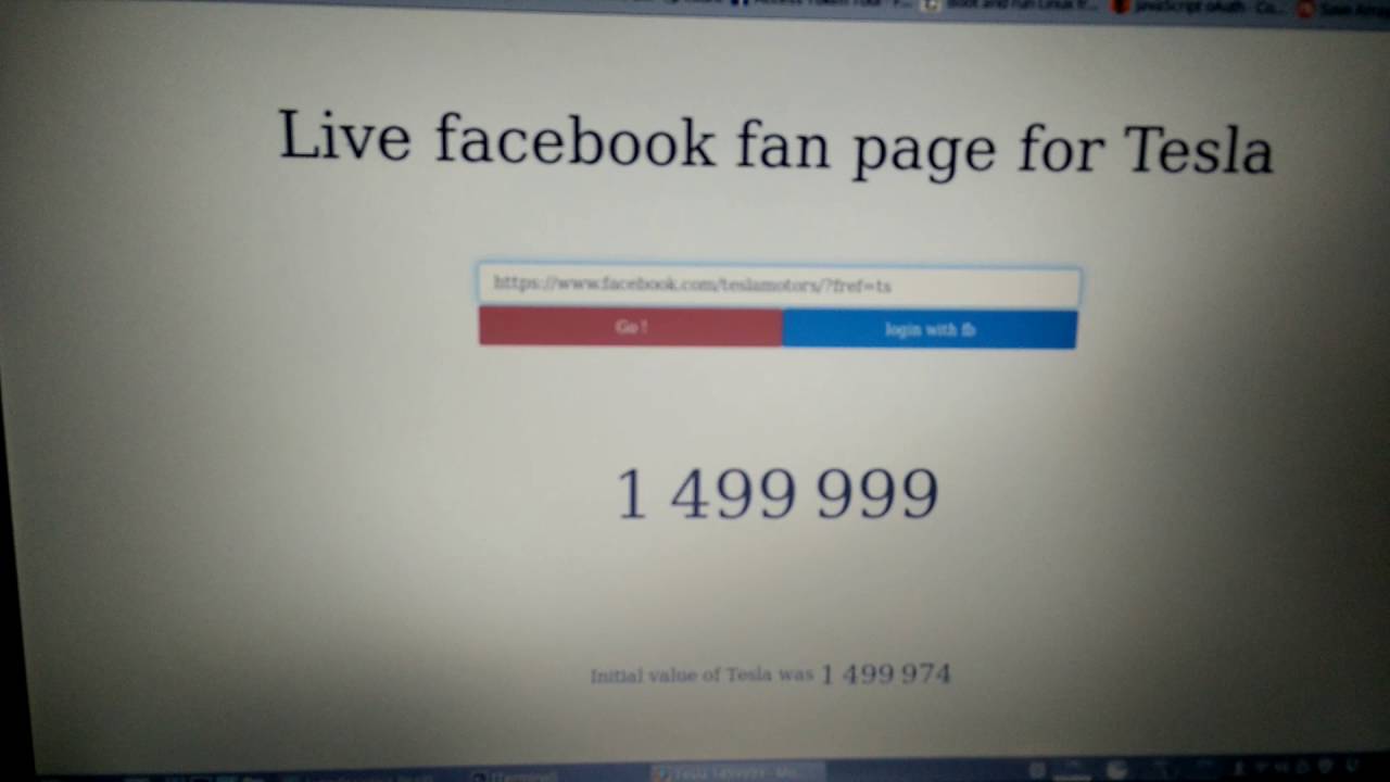 Tesla facebook page passes the 1.5 million fans bar - YouTube
