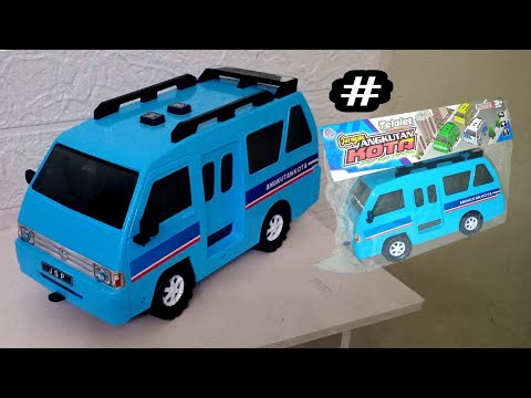 UNBOXING Mobil MAINAN ANGKOT VIRAL, ada TELOLET BASURI ,bahasa indonesia SERU!!