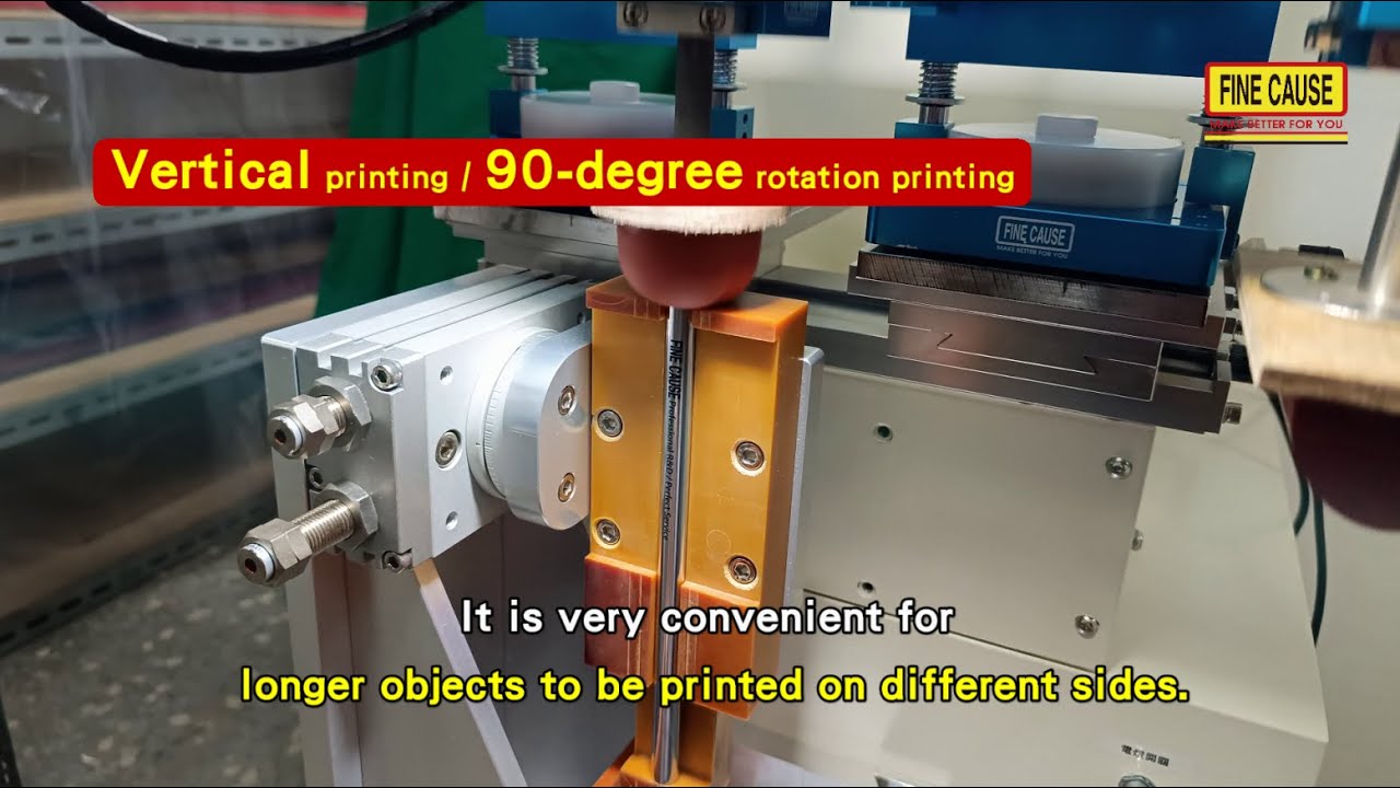2-Color Ink Cup Pad Printer with Pad Slide Mechanism + Customized Flip ...