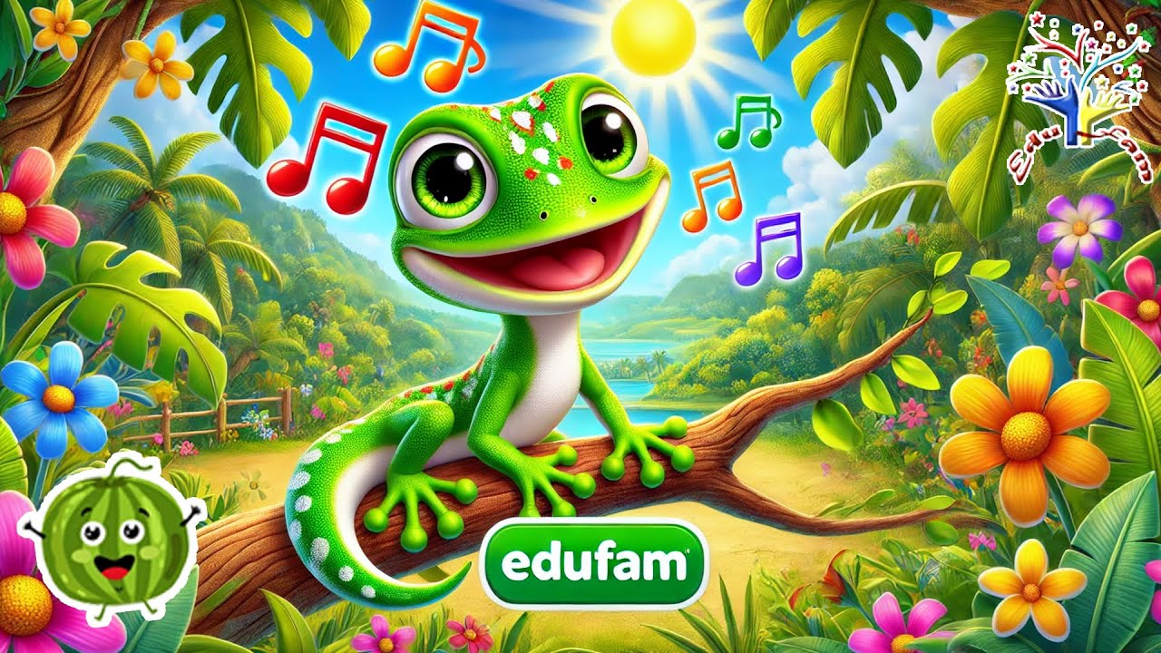Gecko Song | Fun and Educational Nursery Rhyme for Kids | EduFam - YouTube