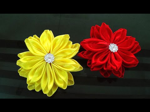 Easy Satin flower making tutorial -DIY Handcrafts - YouTube